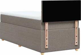 Box spring postel s matrací taupe 90x200 cm textil 3287343