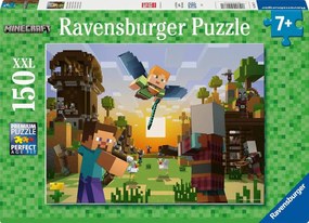 RAVENSBURGER Puzzle XXL Minecraft Stavba a dobrodružství 150 dílků 49x36cm 2412004177