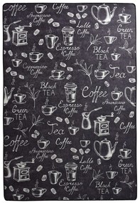 Koberec Coffee And Tea 60x140 cm černý