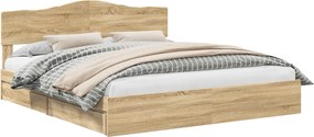 Postel s úložným prostorem se zásuvkou Sonoma dub 180 x 200 cm 3413070
