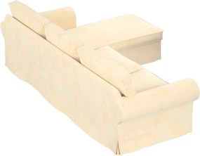 Potah na pohovku IKEA Ektorp 2-místná s lenoškou barva ekr látka lesklé, sametová