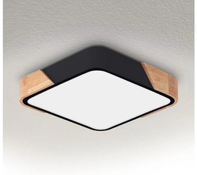Brilagi - LED Stropní svítidlo PILANA LED/24W/230V dub/černá 32x32 cm