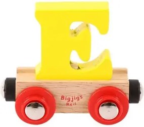 Bigjigs Rail Vagónek dřevěné vláčkodráhy - Písmeno E / od 3 let