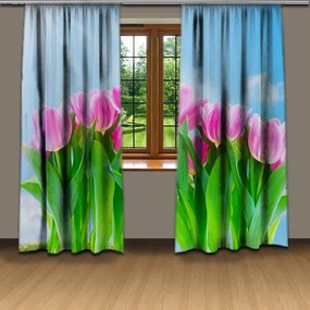 IMPAR Závěsy Tulipány (Rozměr : 140x250, Materiál: Blackout)