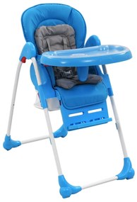 Dětská jídelní židlička modro-šedá