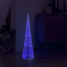 Akrylový dekorativní světelný LED kužel modrý 90 cm - Default Title