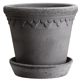 Květináč Kobenhavner s podmiskou Raw Grey 16 cm Bergs Potter