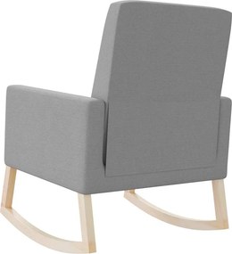 Houpací křeslo světle šedé textil 329415