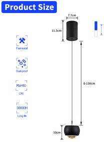 Immax NEO DORMINE Smart stahovací bodové svítidlo, černá mat, Zigbee 3,0