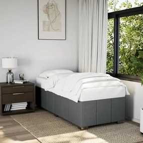 Rám postele bez matrace tmavě šedá 80 x 200 cm textil 3284791