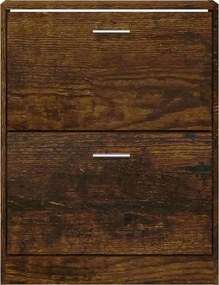 vidaXL Botník 59x17x81 cm kompozitní dřevo [342539] Barva: kouřový dub