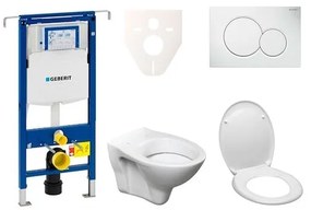 Cenově zvýhodněný závěsný WC set Geberit do lehkých stěn / předstěnová montáž+ WC S-Line S-line Pro 111.355.00.5ND1