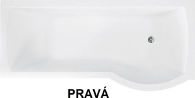 Besco INSPIRO 160 x 70 cm VANINSPIR160P+OLVPINOZ vana včetně vanové zástěny pravá Koupelny Bernold