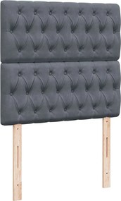 Box spring postel s matrací tmavě šedá 80 x 200 cm samet 3292197