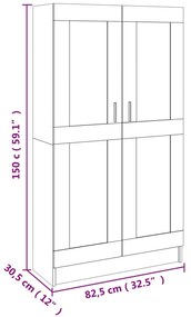 vidaXL Marketos Knihovna dub sonoma 82,5 x 30,5 x 150 cm kompozitní dřevo