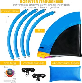 Costway Houpačka Ø 100 cm s nastavitelným provazovým talířem 100 - 180 cm