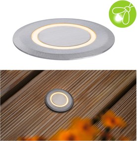 P 94727 LED zemní svítidlo zlaté světlo neláká hmyz IP67 kruhové 50mm 2200K 2,2W 230V hliník umělá hmota/kov - PAULMANN