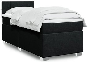 Box spring postel s matrací černá 90x190 cm textil 3285745