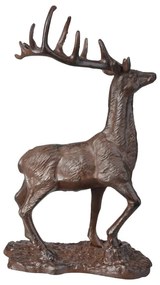 Soška jelen vzpřímený 20,3 x 13,4 x 32,8 cm litina