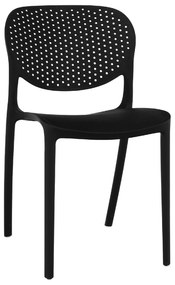 Stohovatelná židle, černá, Tempo Kondela FEDRA NEW