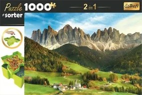 Trefl - Puzzle - 2v1 Dolomity, Itálie s třídičem / 1000 dílků / 68.3 x