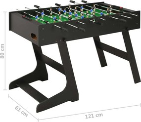 vidaXL Skládací stolní fotbal 121 x 61 x 80 cm [91938] Barva: světle hnědá