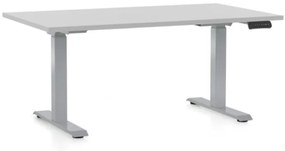Výškově nastavitelný stůl OfficeTech D, 120 x 80 cm - šedá podnož Barva: Dub