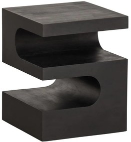 OnaDnes -20% Hoorns Černý mangový odkládací stolek Tamboo 40 x 40 cm