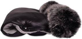 Inf Rukávník na kočárek FLUFFY – hřejivý, nepromokavý a větruodolný - černá