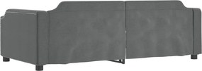 Válenda s přistýlkou a zásuvkami tmavě šedá 80 x 200 cm textil 3197666