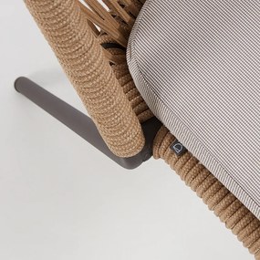 OnaDnes -20% Béžová zahradní židle Kave Home Shann s výpletem