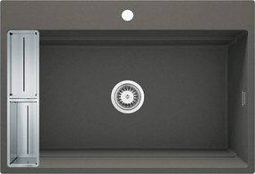 Deante Magnetic, 1-komorový granitový dřez 760x520x220mm, antracitová metalíza, DEA-ZRM_T10B