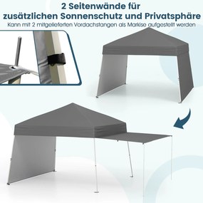 Costway Výsuvný pavilon s 2 přestavitelnými bočními stěnami na markýzový kempový