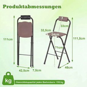 Costway Grilovací altán 3 částečný zahradní altán s barem 2 skládací barová