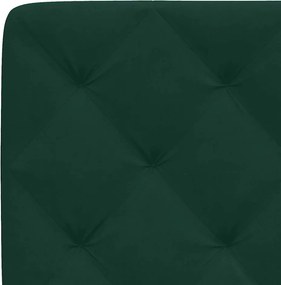 Postel s matrací tmavě zelená 100 x 200 cm samet 3208643