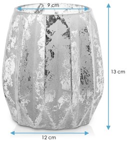 LED svícen AmeliaHome CORDOBA 12x13 cm lahvově zelený