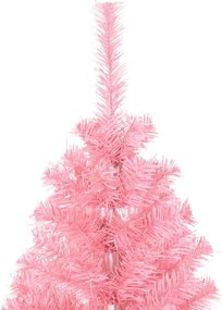 Umělý vánoční stromek se stojanem růžový 150 cm PVC 320997
