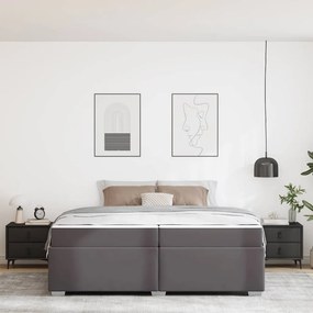 Rám postele Šedá 200 x 200 cm PVC 3399252