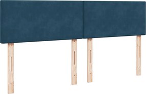 Box spring postel s matrací modrá 200 x 200 cm samet 3287828