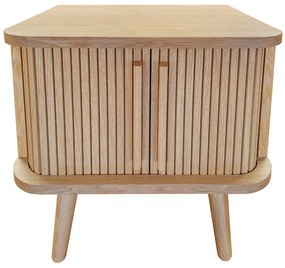 OnaDnes -20% Dubový noční stolek Woodman Rove Tambour 49,5 x 49,5 cm