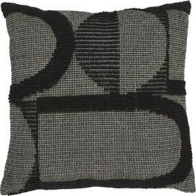 Livarno® Dekorativní polštář, 45 x 45 cm (geometrie/antracitová)