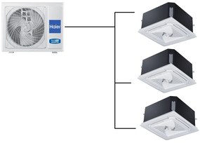 Kazetová Klimatizace Haier AB25 1+3 (2,5kW + 2,5kW + 2,5kW) Multi-split R32