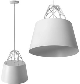 Toolight, závěsná kovová stropní lampa 1xE27 APP423-1CP, bílá, OSW-00553