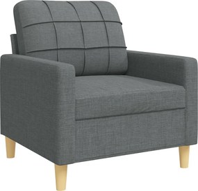 3dílná sedací souprava tmavě šedá textil 3278288