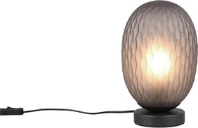 Matně černá stolní lampa se skleněným stínidlem (výška 28,5 cm) Facette – Trio