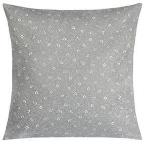 Bellatex Polštářek ADÉLA 40x40 cm Pnoucí kvítek šedá, bílá