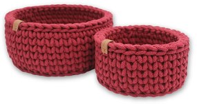 Háčkov Set Háčkovaných košíků - Velvet Barva: Pastel pink