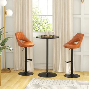 HOMCOM Barový stůl bistro Ø60 x 102 cm Kulatý stůl pro večírek nebo bar, černý