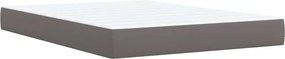 Box spring postel s matrací šedá 140x200 cm umělá kůže 3285215