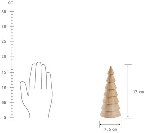 Butlers WHITE OAK Dřevěná dekorační jedle 17 cm